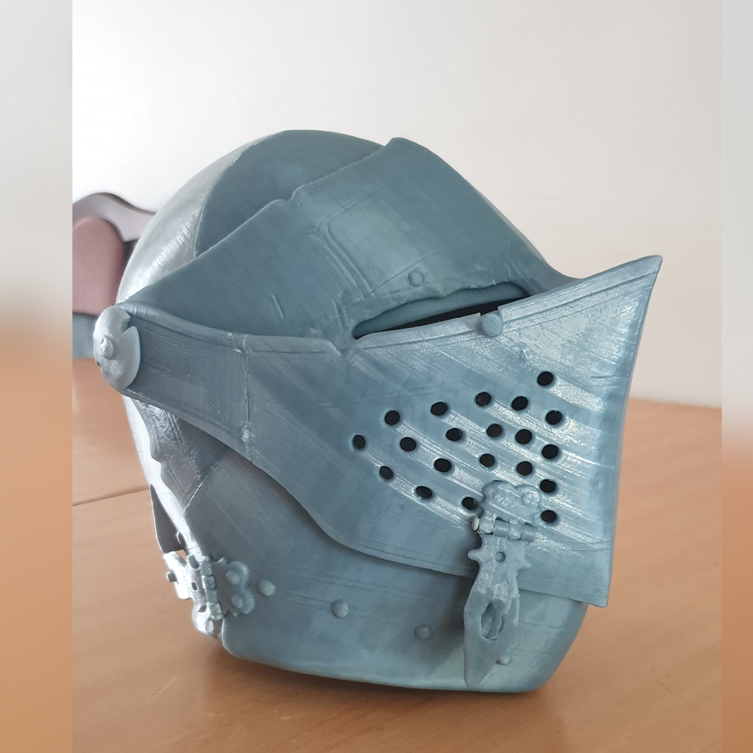 3D printed Jousting Helmet II (functional) • made with Flashforge ...