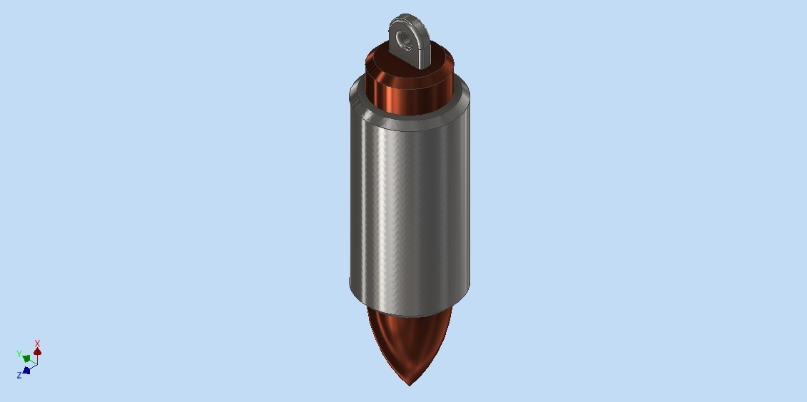 STL file KEY RING - BULLETS・3D printer design to download・Cults