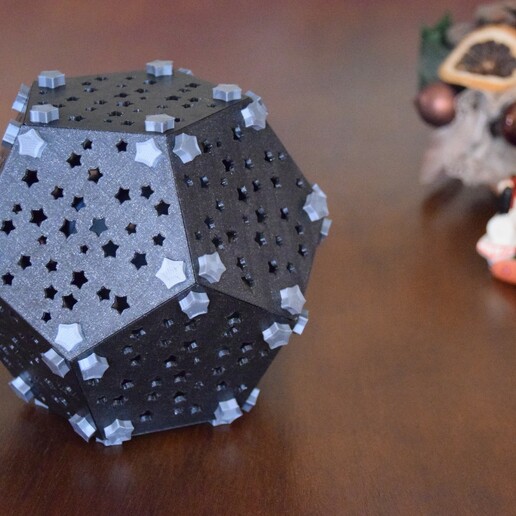 Download free STL file Christmas Vault (Dodecahedron Lampshade) • 3D ...