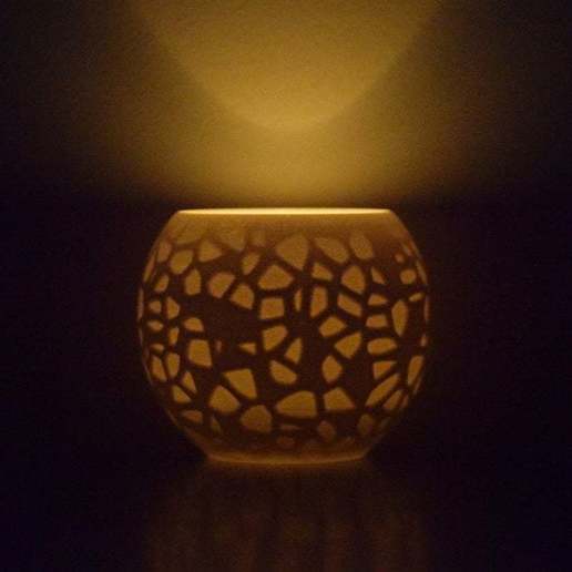 Download free STL file Petrified Shallows (Tealight holder - Voronoi ...