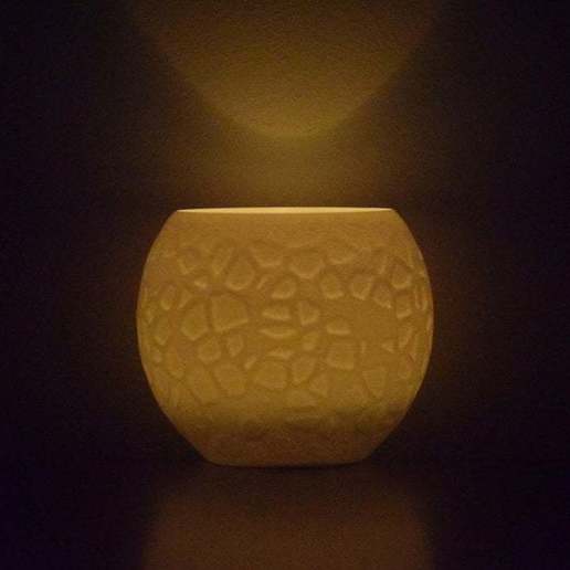Download free STL file Petrified Shallows (Tealight holder - Voronoi ...