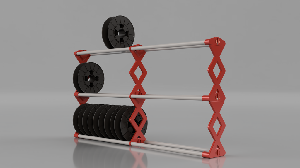 Free 3D file Filament Spool Rack Stackable・3D printer design to ...