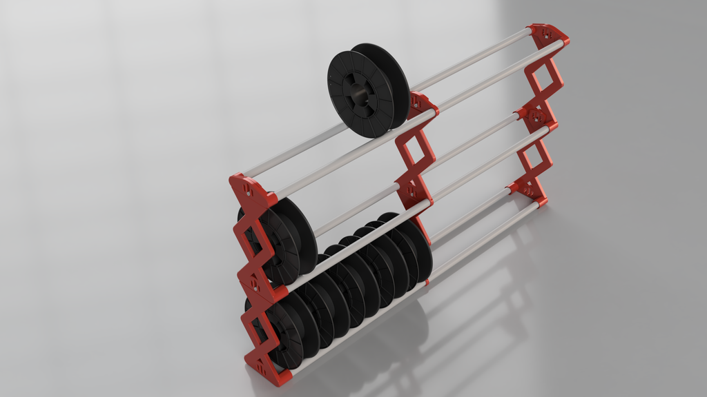 Free 3D file Filament Spool Rack Stackable・3D printer design to ...