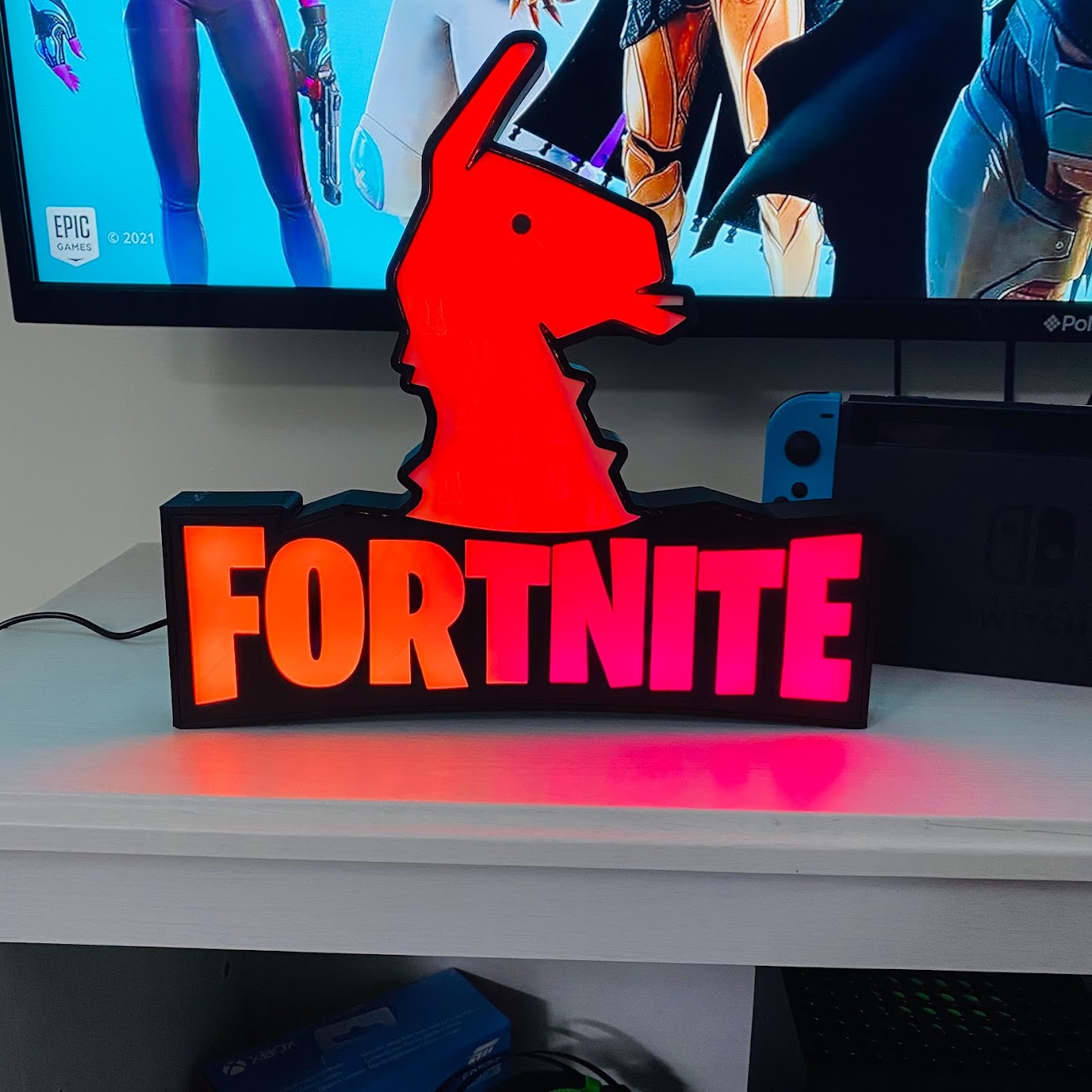 STL file Fortnite leds logo・3D printing template to download・Cults