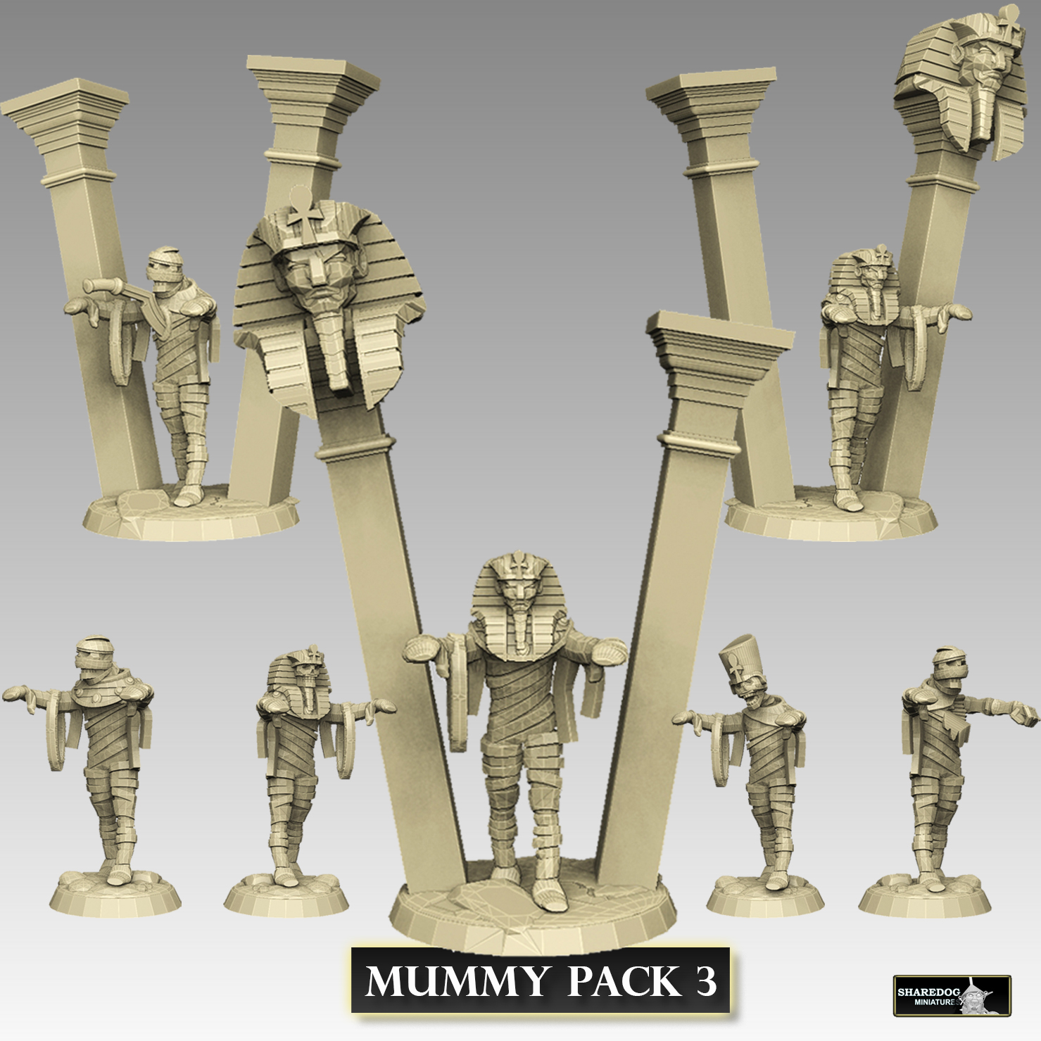 3D file Mummy Megapack 👻・3D printing design to download・Cults