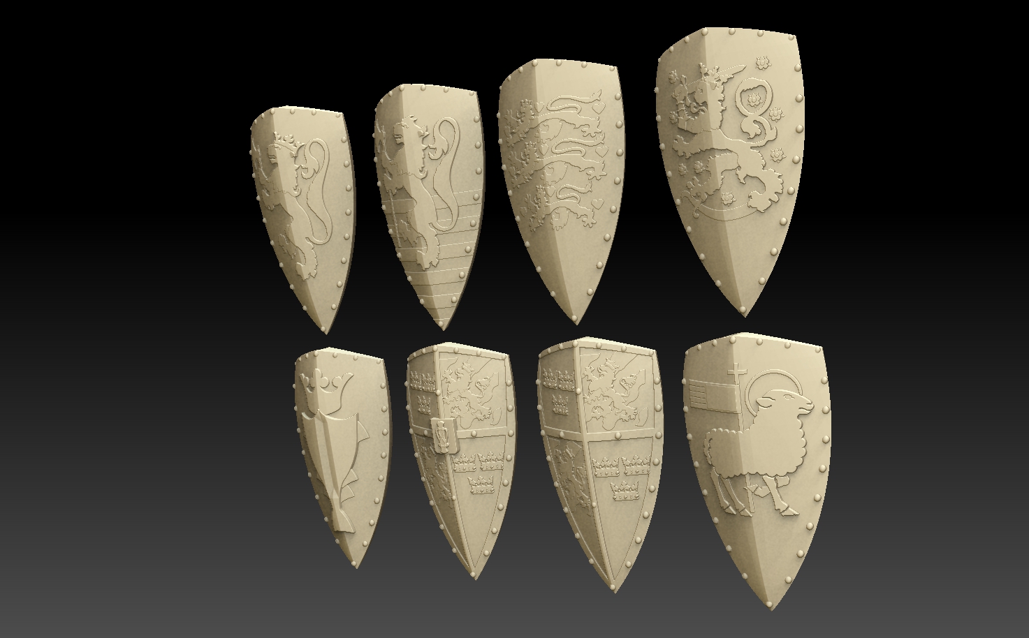 3D file Shield Pack Scandinavia・3D printing idea to download・Cults