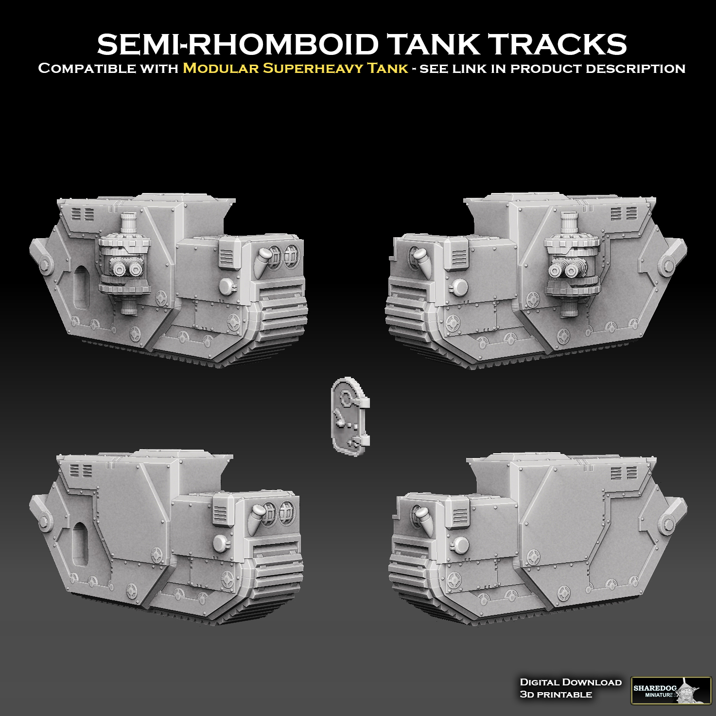3D file Semi- Rhomboid Tank Tracks・3D printing model to download・Cults