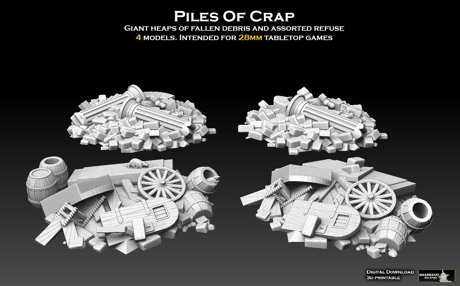 Free STL file Piles Of Crap 🏗️・3D printing template to download・Cults