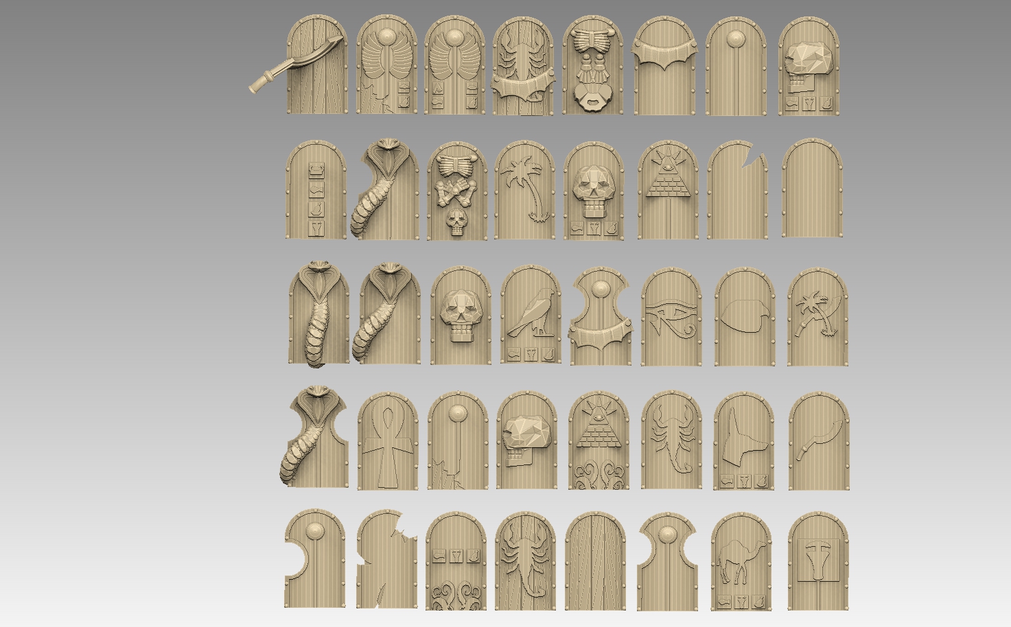 3D file Egyptian Shield Pack 🛡️・Design to download and 3D print・Cults