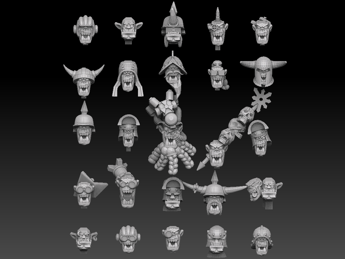 STL file Orc Heads Megapack・3D printable model to download・Cults