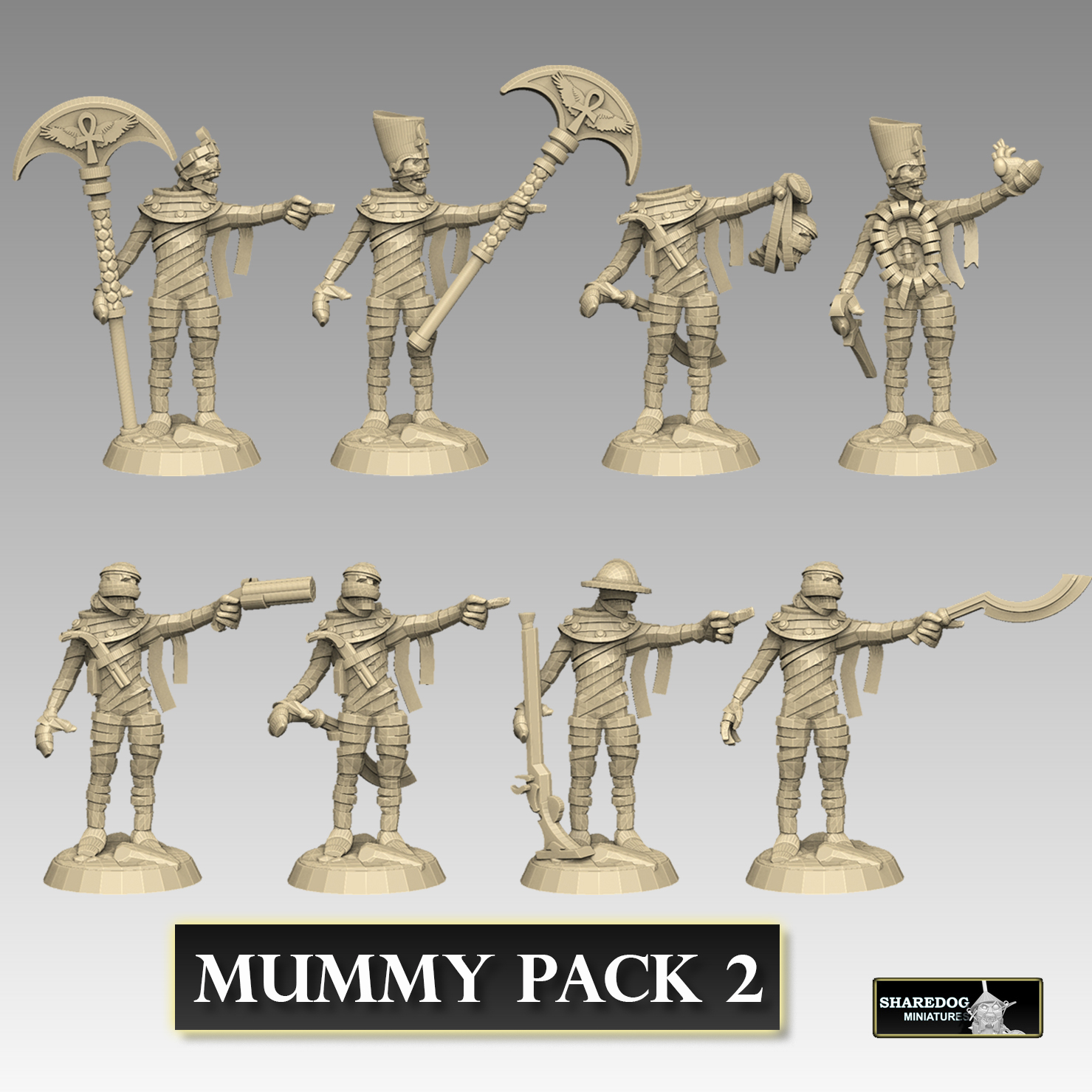 3D file Mummy Megapack 👻・3D printing design to download・Cults
