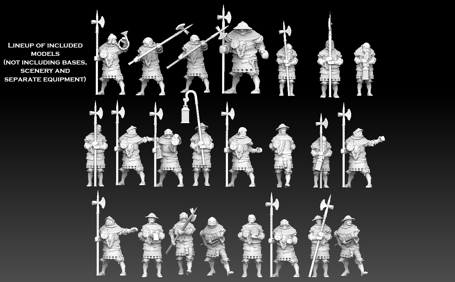 3D file Night Watch Halberdiers・3D printing design to download・Cults
