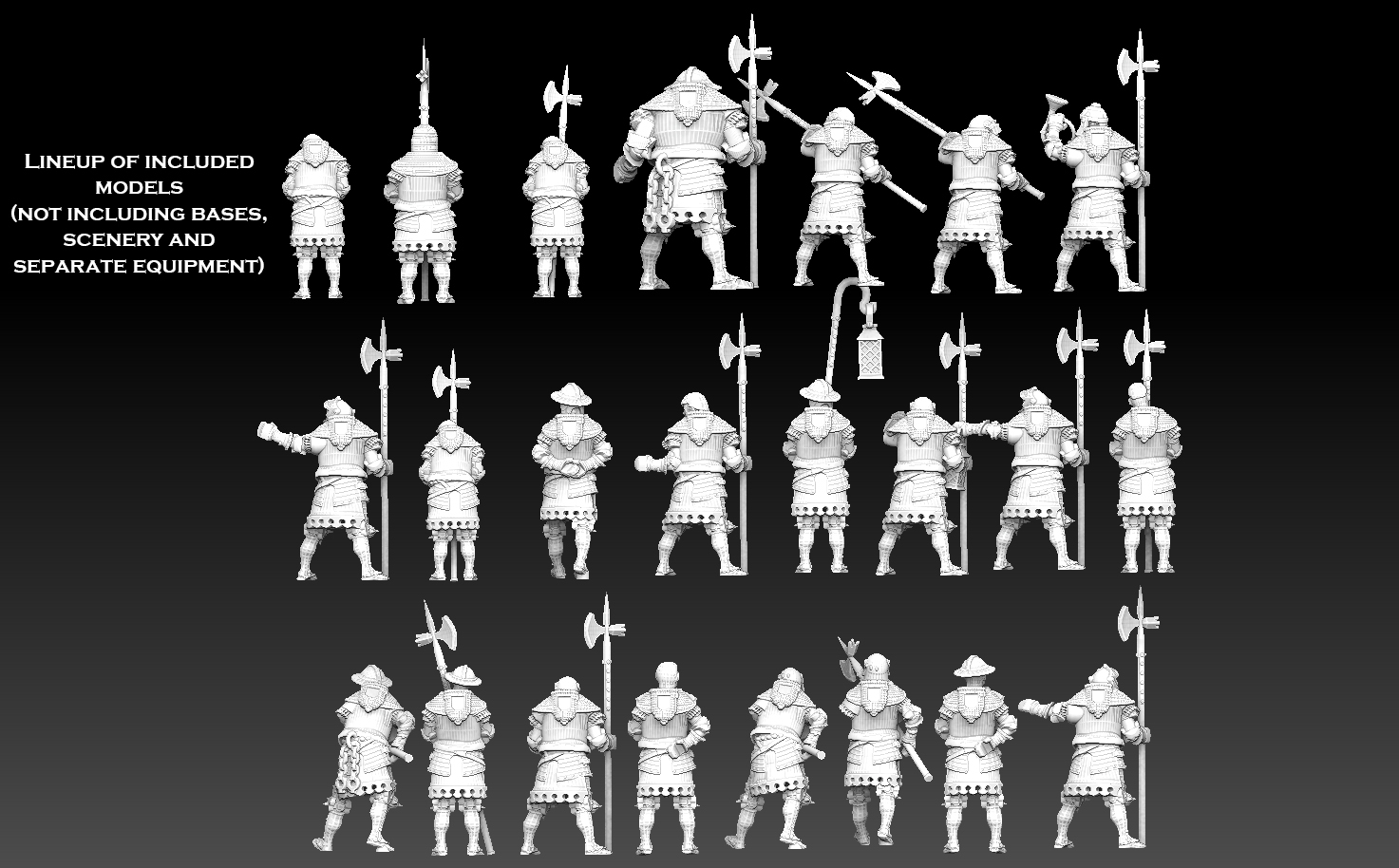 3D file Night Watch Halberdiers・3D printing design to download・Cults