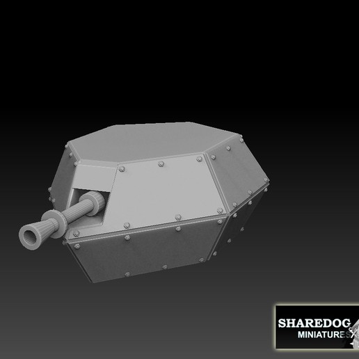 Download STL file Tank Box Gun Turret • 3D print object ・ Cults