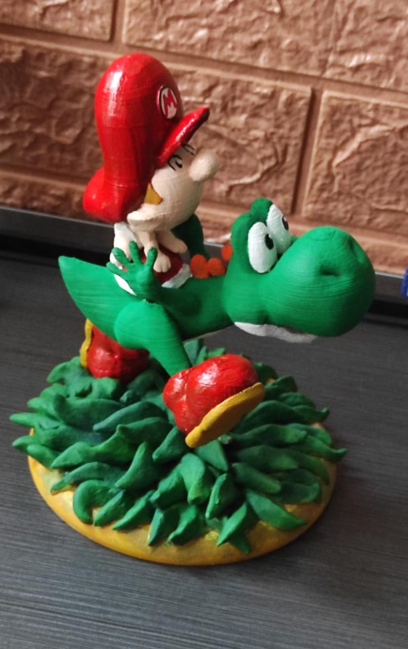 STL file Yoshi Island (Yoshi & Mario)・3D print design to download・Cults