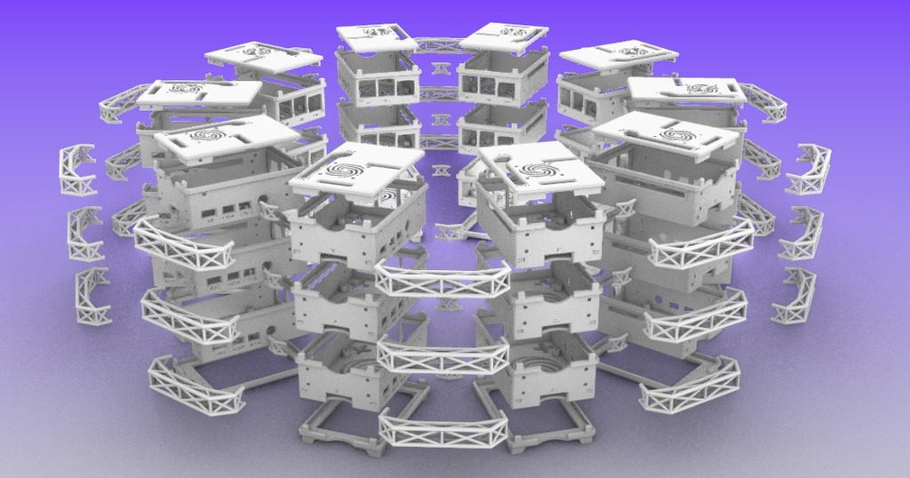 Free 3d File Raspberry Pi 4 Modular Radial Stacking Cluster Array 🔌・3d