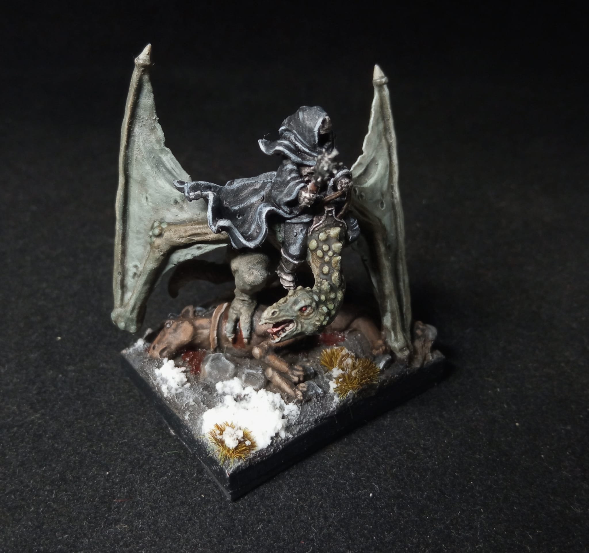 Archivo STL Black Wraith King (Witcher) on winged beast・Diseño para ...