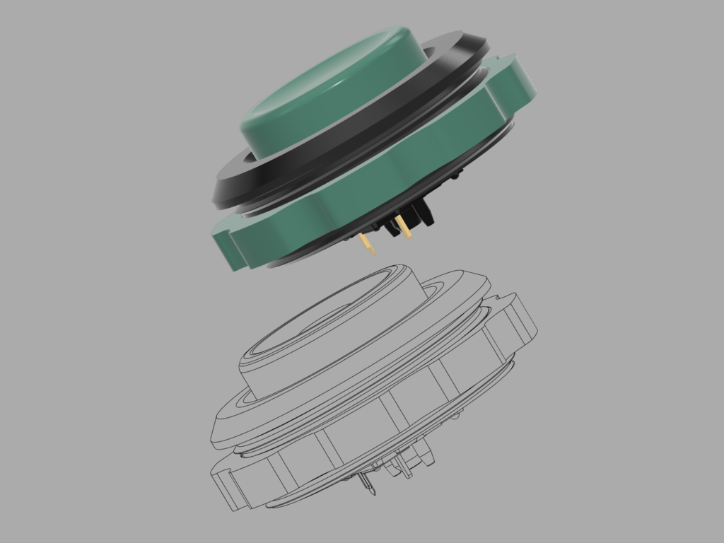 Free 3D file Arcade button w/ mechanical keyboard switch 🕹️・Template to ...