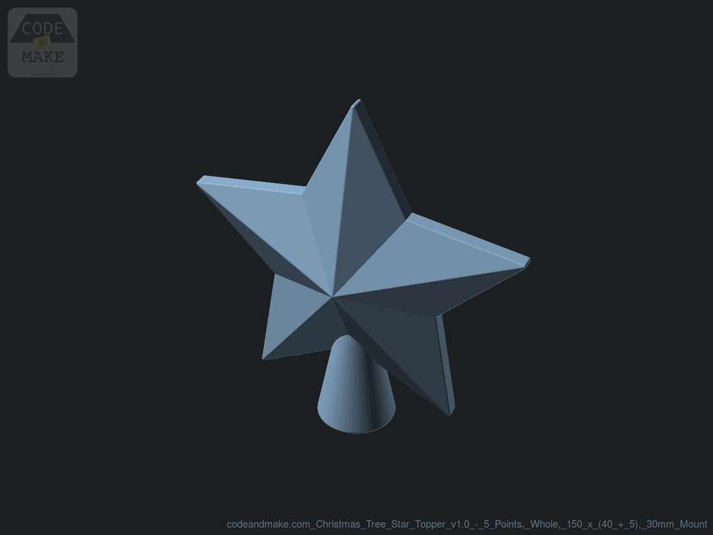 Free STL file Fully Customizable Christmas Tree Star Topper 🎄・3D print ...