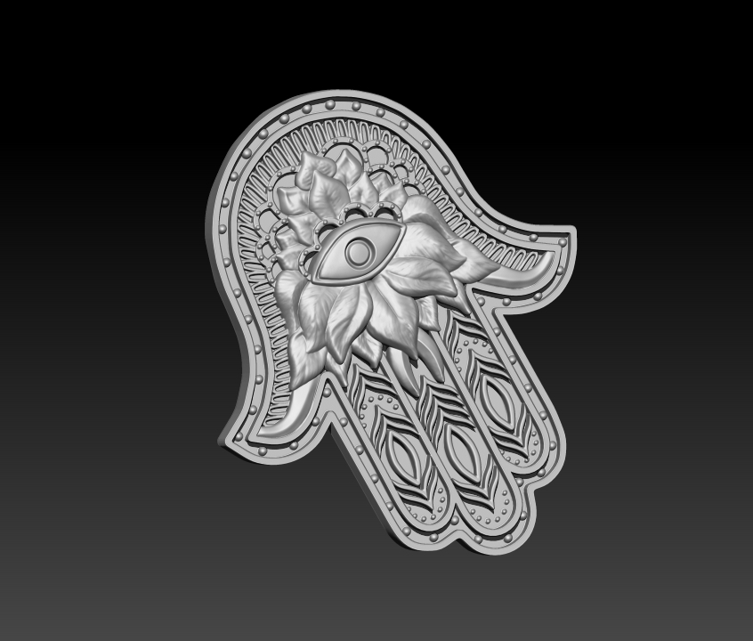 3D file hamsa・3D print design to download・Cults