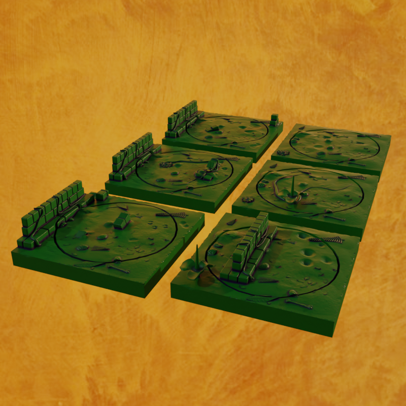 STL file Jungle theme miniature bases and trays, Conquest 🦖・3D print ...