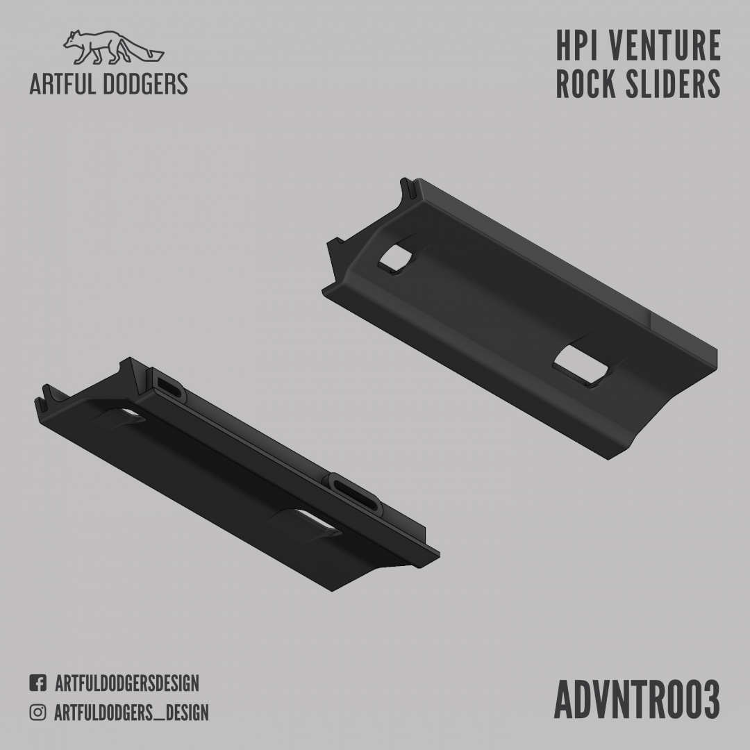 STL file HPI Venture FJ Cruiser Rock sliders floor・3D print design to ...