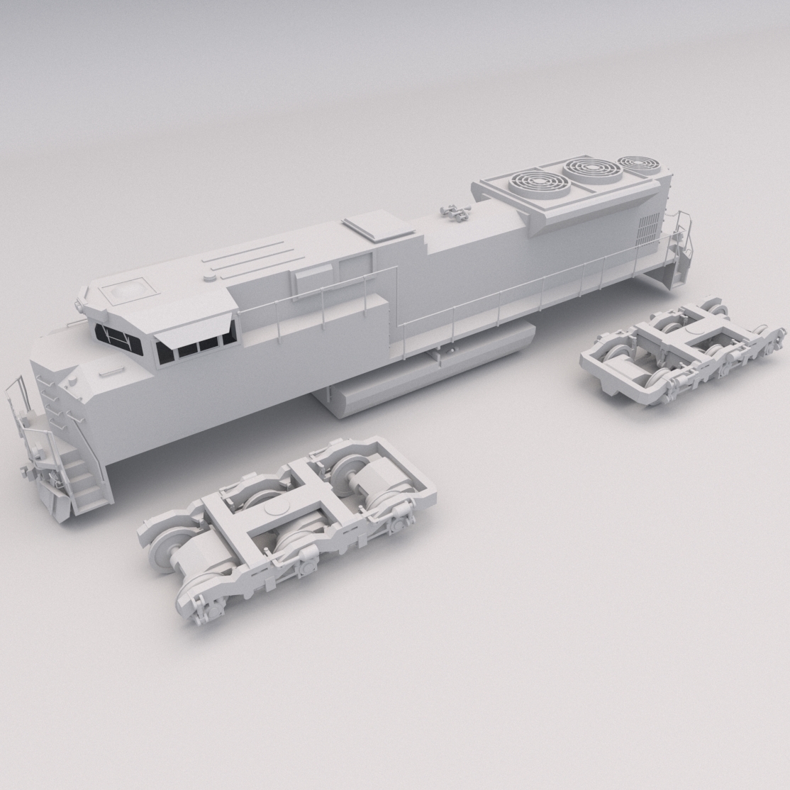 Fichier 3D gratuit Locomotive diesel Train PRINTABLE Fichier numérique ...