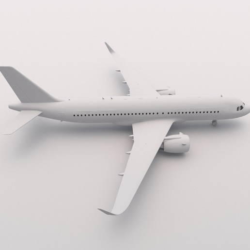 Download free STL file Airbus A320 PRINTABLE Airplane 3D Digital STL ...