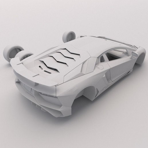 Download free STL file Lamborghini Aventador PRINTABLE Car 3D Digital ...