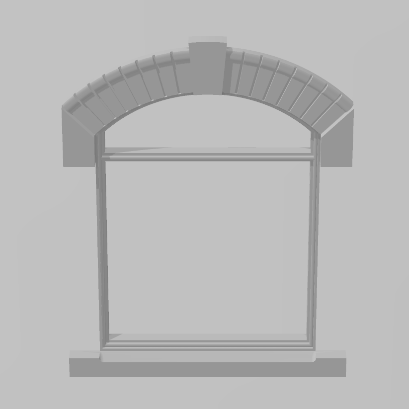 STL file ARCHED WINDOW AND FRAME 7MM SCALE O GAUGE MODEL RAILWAY 🪟 ...