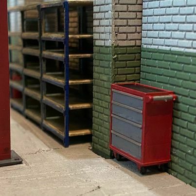 STL file WORKSHOP TOOL BOX 7MM 1/43 SCALE MODEL RAILWAY GARAGE 📦・Design ...