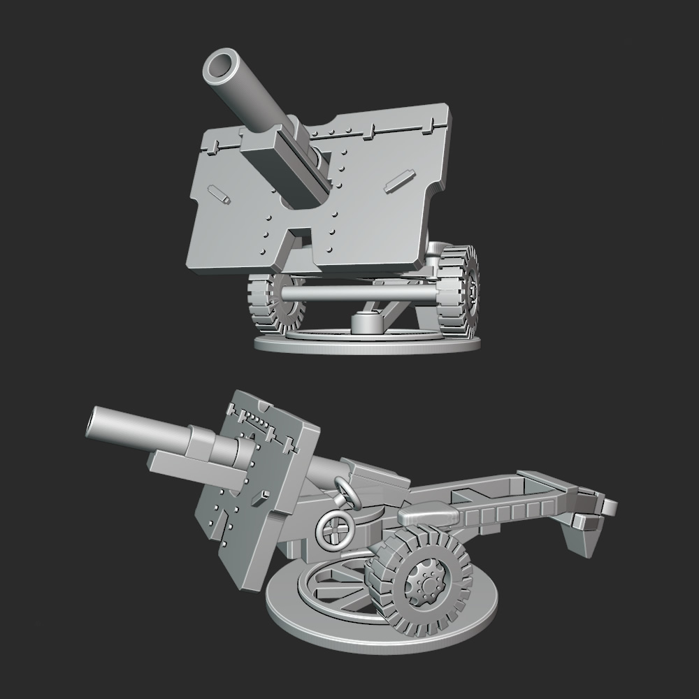 STL file 25 Pounder WWII bolt action & wargames・Model to download and ...