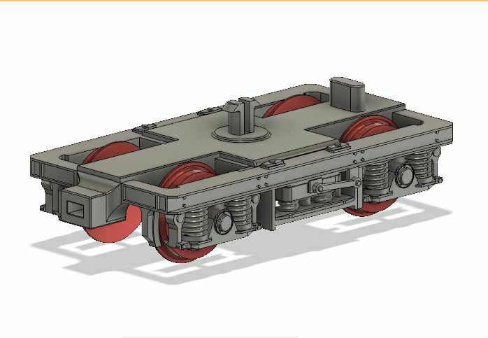 STL file OO MK2 and MK2A Coach Bogie with NEM Socket to fit Hornby ...