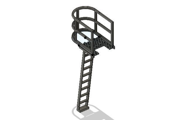 STL file OO Railway alt handrails and ladder to fit train tech signal 🛤 ...