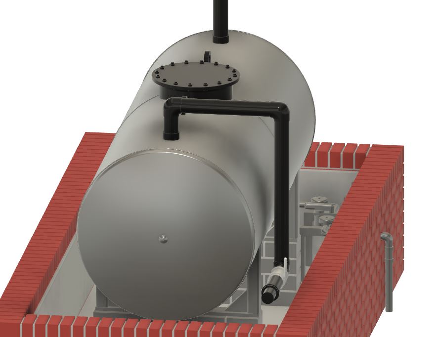 STL file Model Railway Oil Tank with Brick Bund 🛤️・3D print design to ...