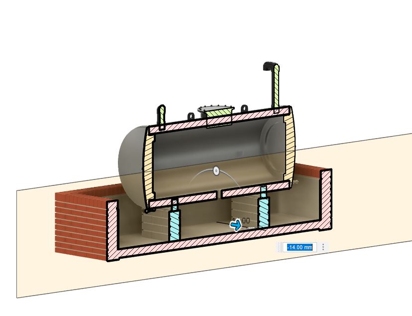 STL file Model Railway Oil Tank with Brick Bund 🛤️・3D print design to ...