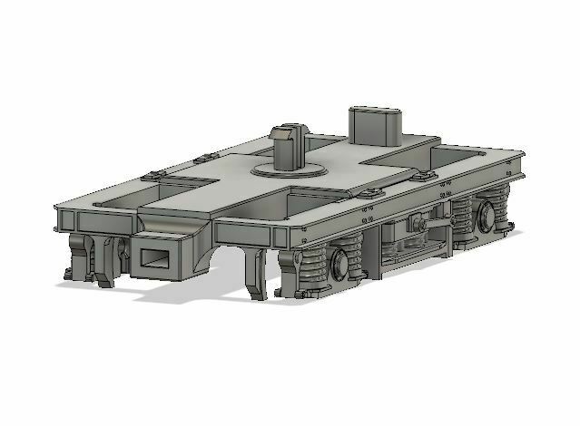 STL file OO MK2 and MK2A Coach Bogie with NEM Socket to fit Hornby ...