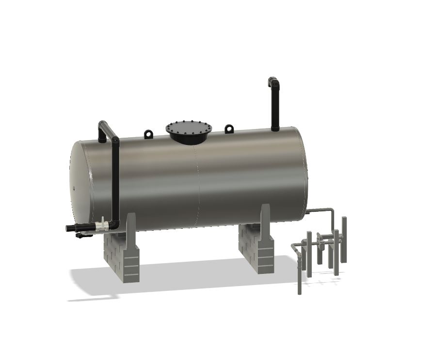 STL file Model Railway Oil Tank with Brick Bund 🛤️・3D print design to ...