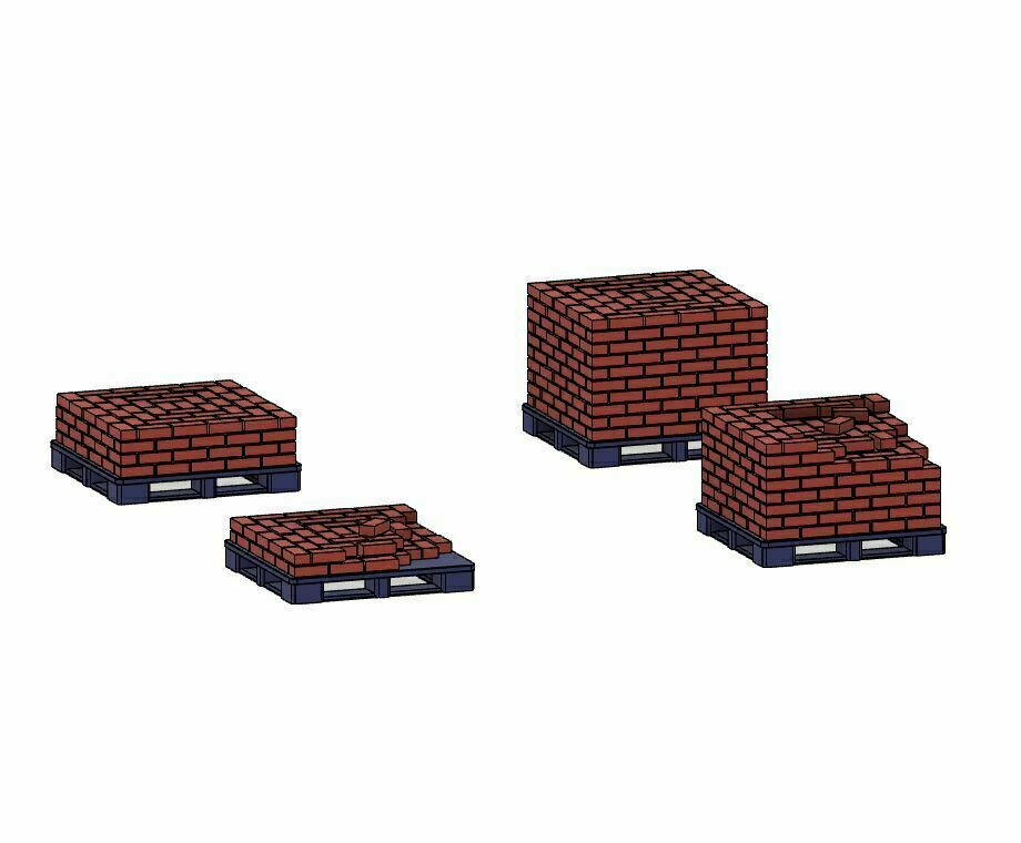 STL file Model Railway Railroad Bricks on a Pallet 🛤️・Template to ...