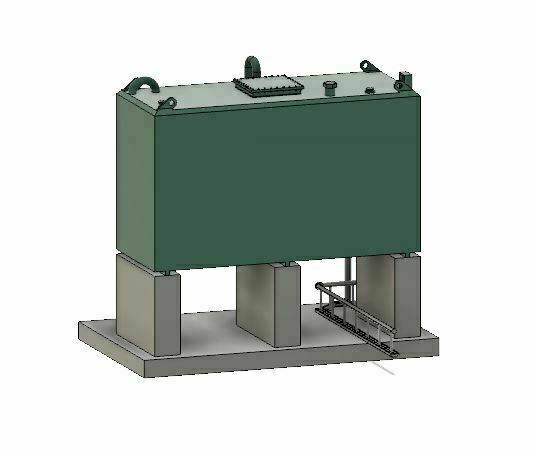 STL file Model Railway 4500L Oil Tank and Base 🛤️・3D printer model to ...
