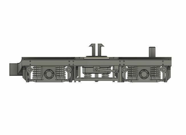 STL file OO MK2 and MK2A Coach Bogie with NEM Socket to fit Hornby ...