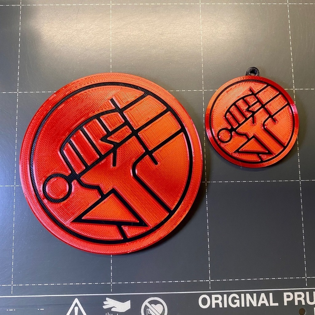 Free STL file Hellboy Coaster & Keychain・Template to download and 3D ...