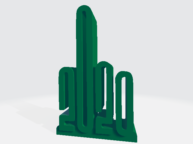 Free STL file 2020 middle finger. 😷・3D printing template to download・Cults