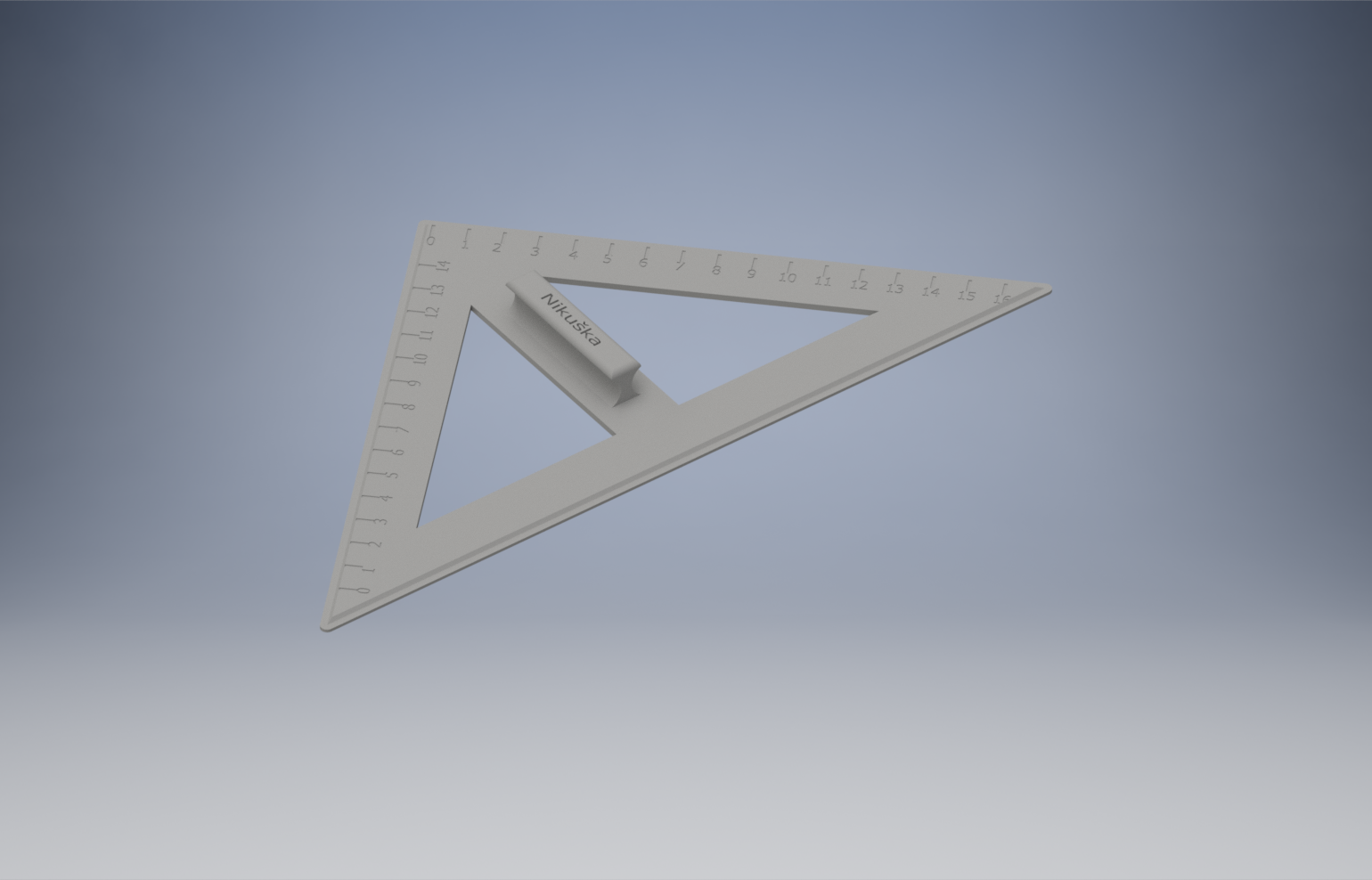 STL file A triangle ruler metric・3D printing model to download・Cults