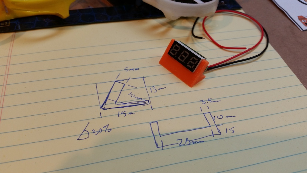 Free 3D file Mini 12volt meter panel holder・3D printing template to ...