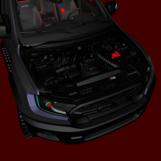 Download STL file Ford Ranger Raptor (.DFF) • 3D print design ・ Cults