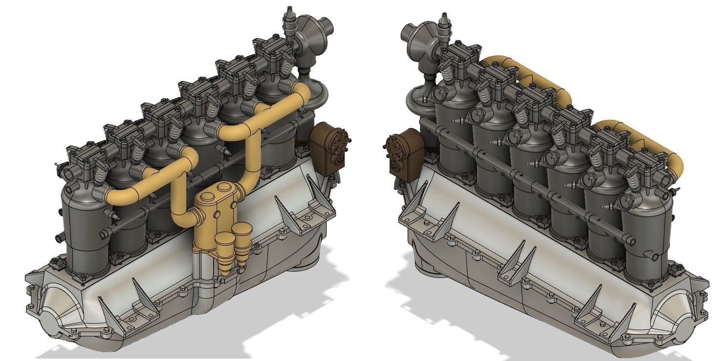Free STL file Mercedes DIII Engine 🚗・3D printer design to download・Cults