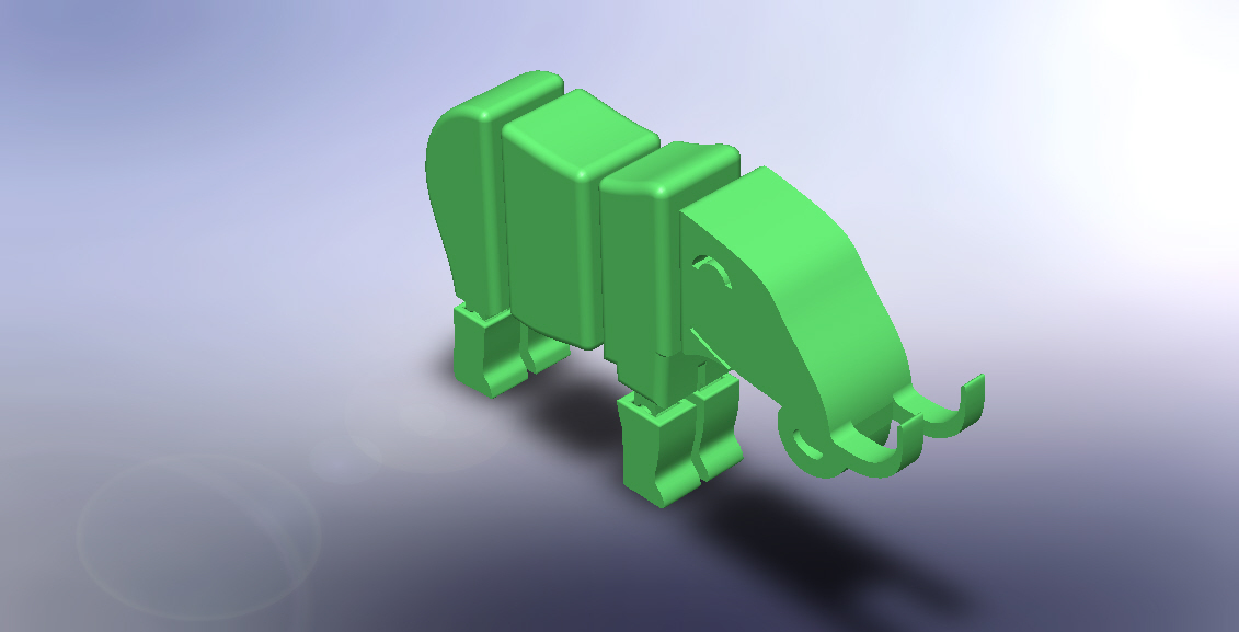 Archivo STL gratuito Elefante flexible/flexible・Idea de impresión 3D ...