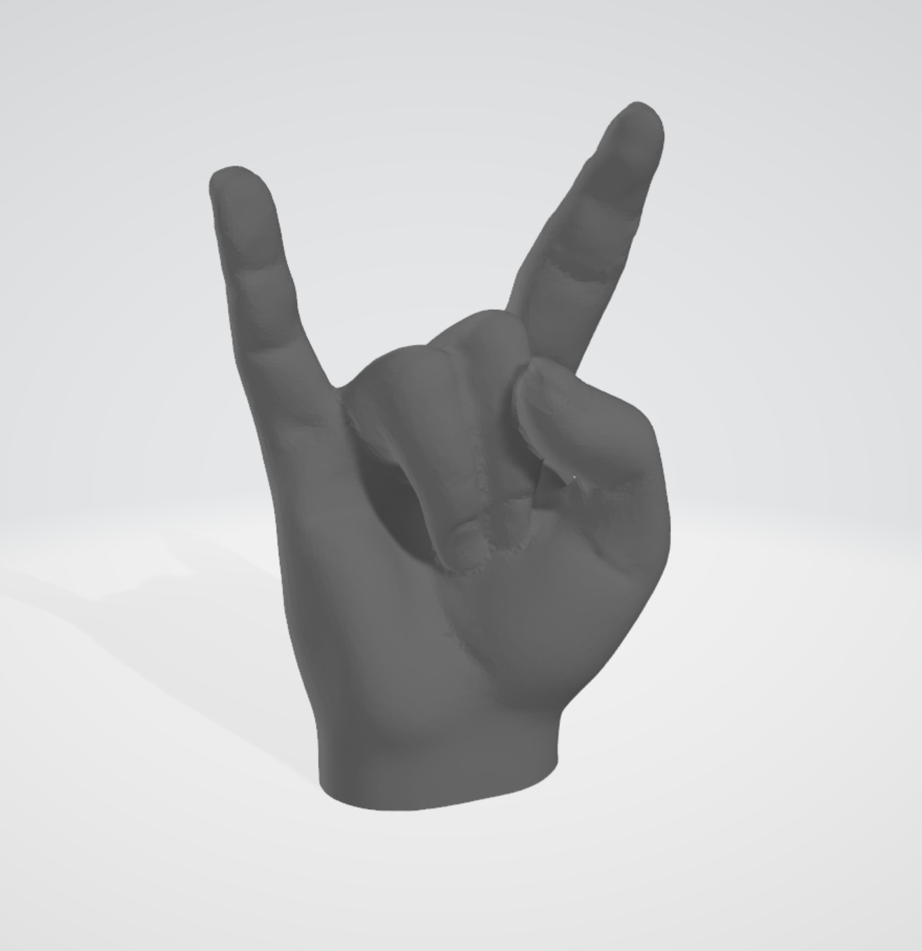 3D file Mano Cornuta, SIgn of The Horns, Rock Hand, Metal Hand - now ...