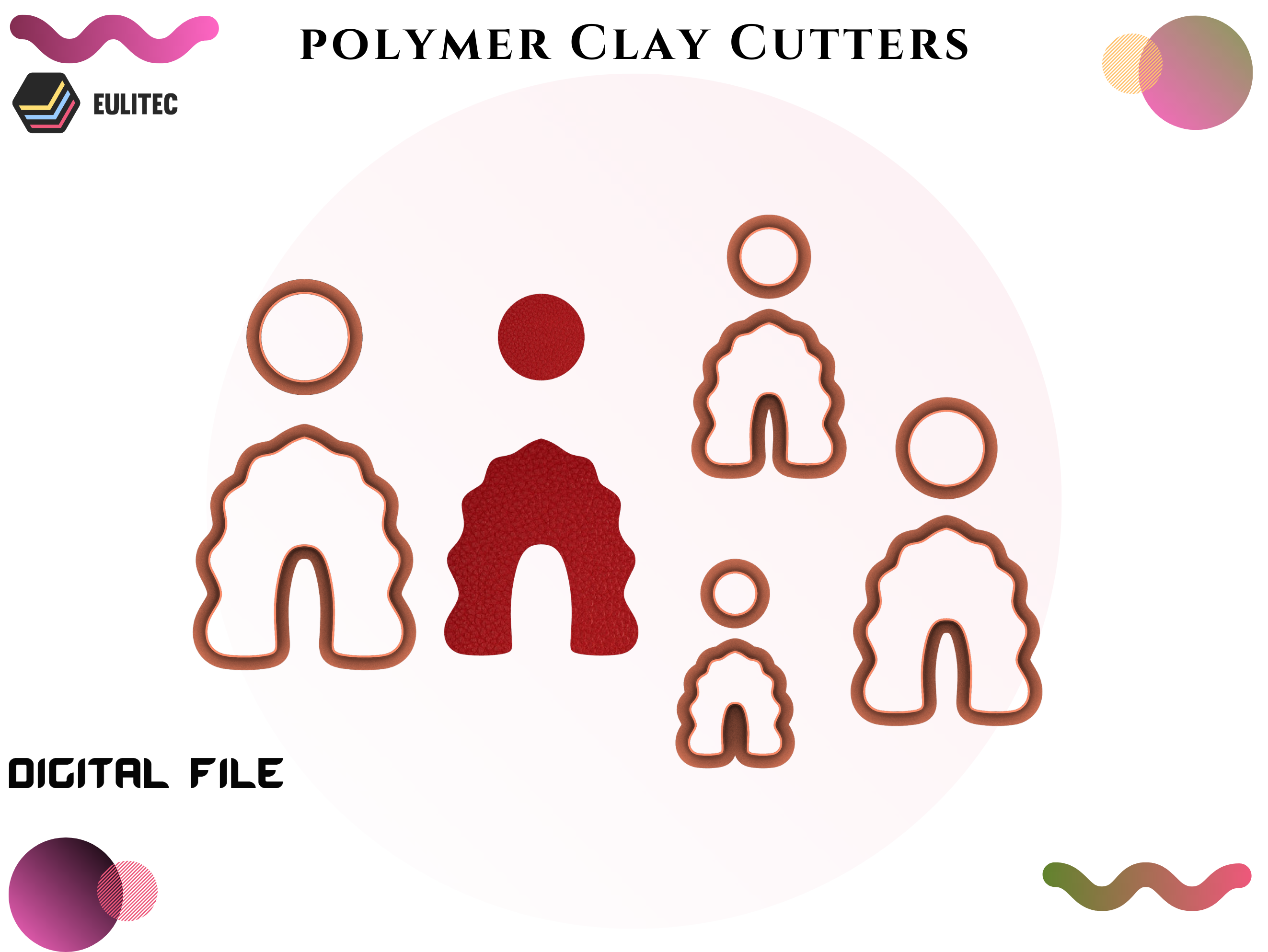 3D file POLYMER CLAY CUTTER 4 size/Stella Organic/EULITEC.COM 💍・Design ...